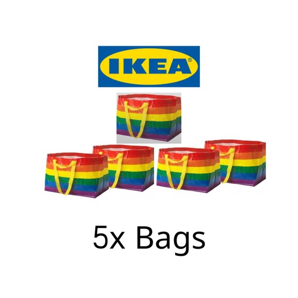 IKEA | Other | 5x Ikea Pride Large Rainbow Storage Bags | Poshmark